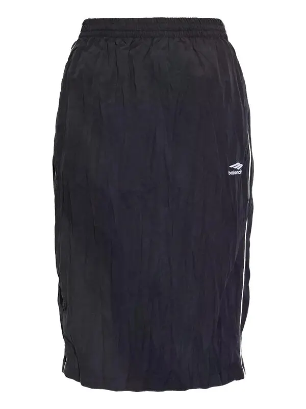 Balenciaga Pleated Midi Skirt - Black