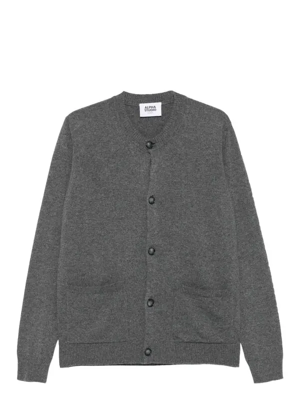 Alpha Studio Cashmere Cardigan - Grey
