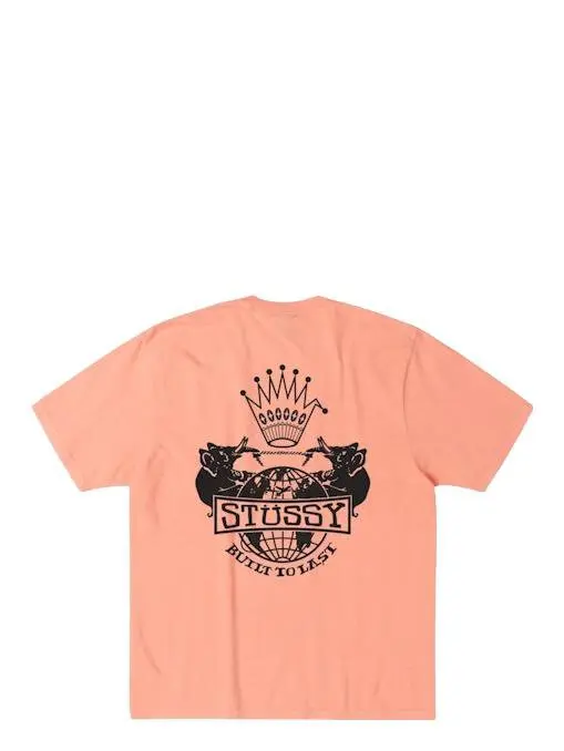 StÜssy Built To Last Pigment Dyed Tee Shirt - Sherbert