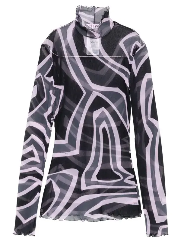 Emilio Pucci Printed Midi Dress - Black