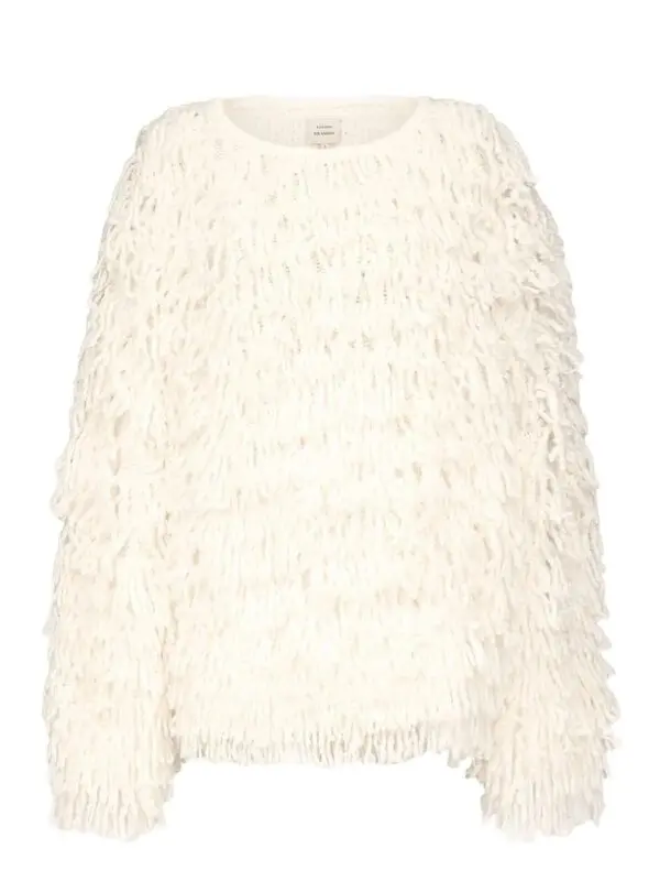 Loulou De Saison Gabin Round Neck Sweater - Beige