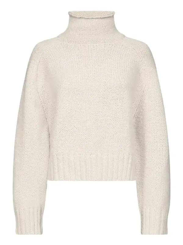 Loulou De Saison Kean Stand Collar Sweater - Beige