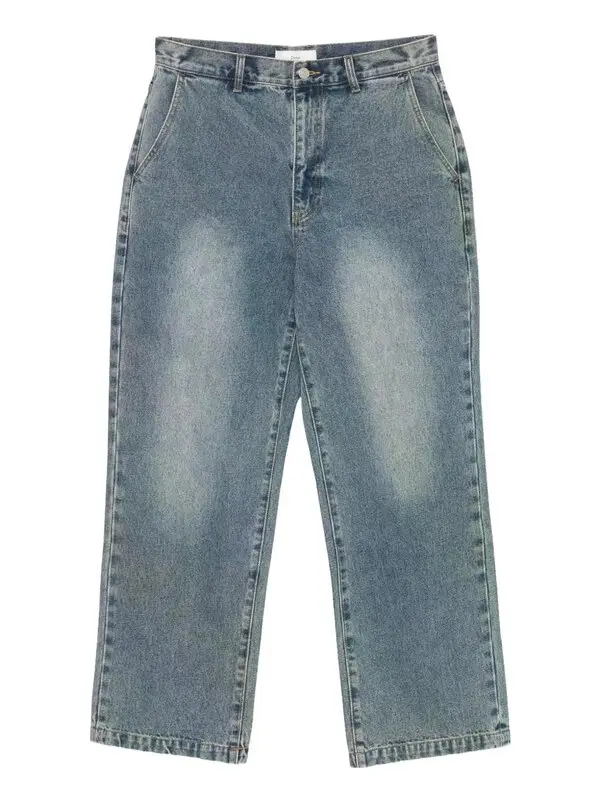 DUNST Patch-pocket Straight-leg Jeans - Blue