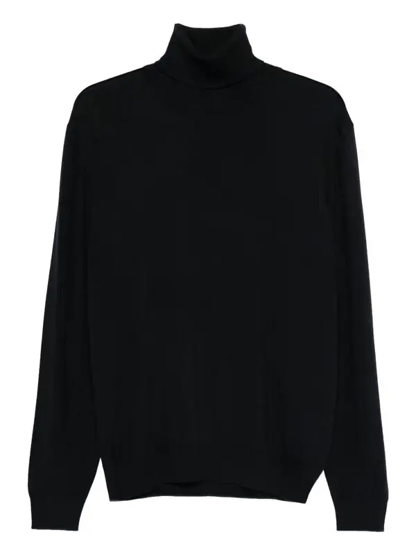 Alpha Studio Turtleneck Sweater - Black