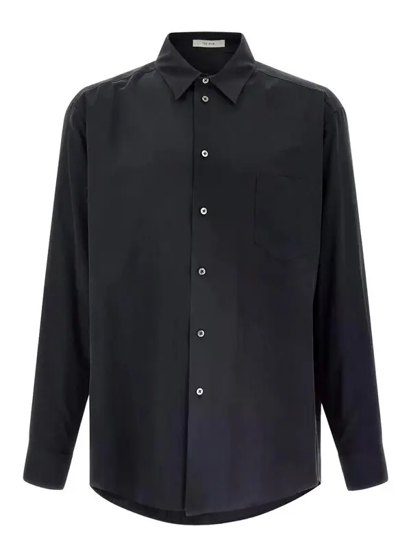 THE ROW Briar Breast Pocket Shirt - Black