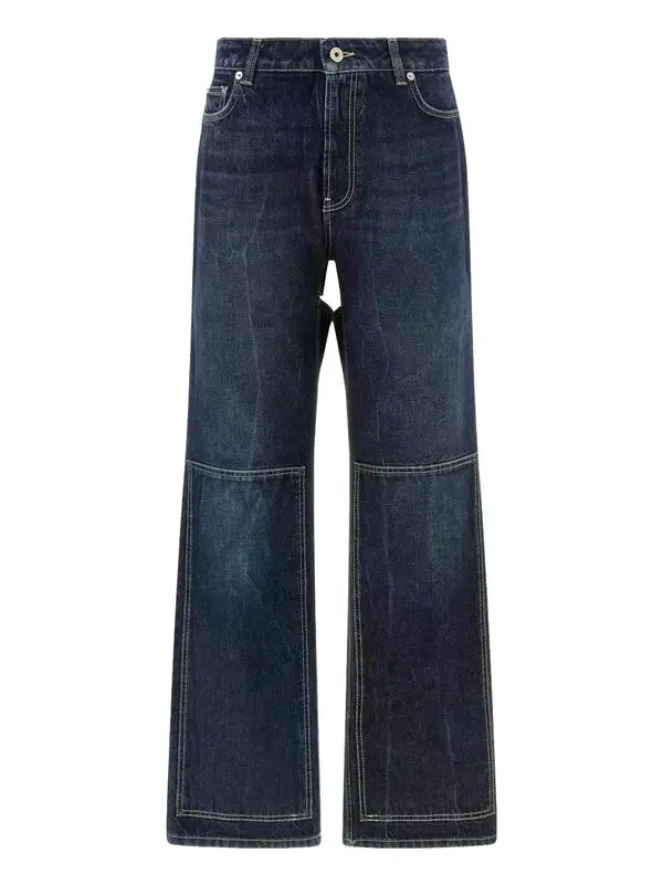 Jean Paul Gaultier Cut-out Wide-leg Jeans - Blue