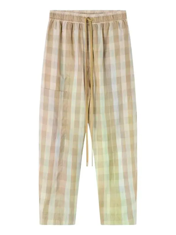 LEE MATHEWS Lyle Checked Trousers - Neutrals