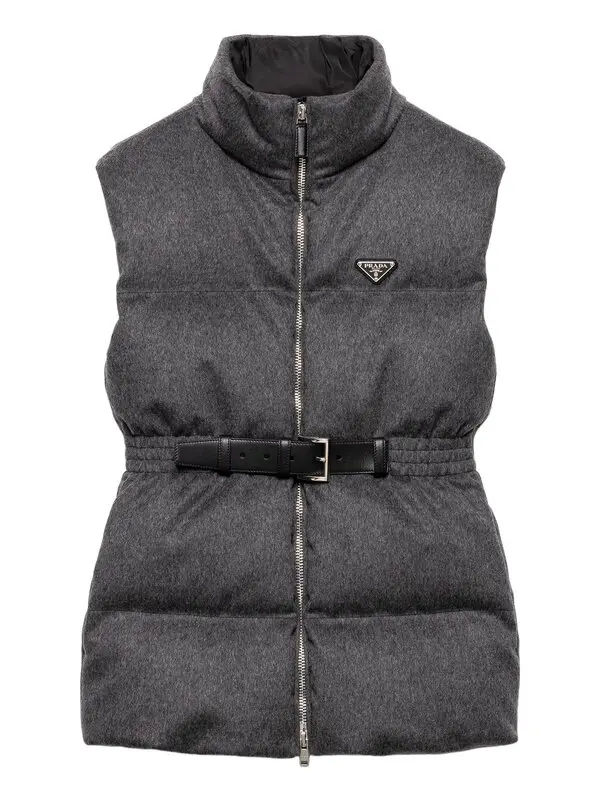 Prada Down Padded Vest - Grey