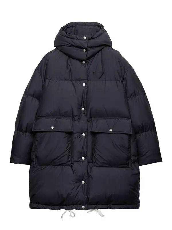 Prada Soft Canvas Down Parka - Blue
