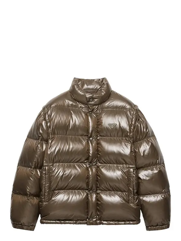 Prada Medium-weight Re-nylon Down Jacket - Green