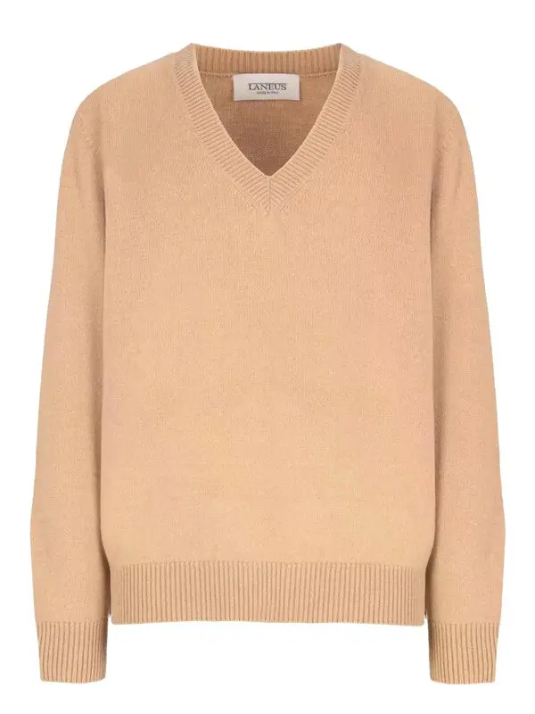 LANEUS V-neck Pullover - Neutrals
