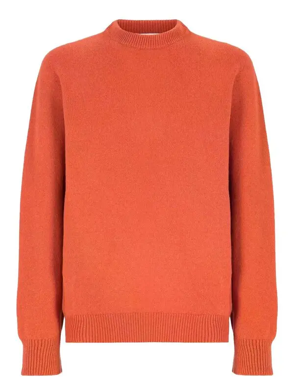 LANEUS Crew-neck Sweater - Orange