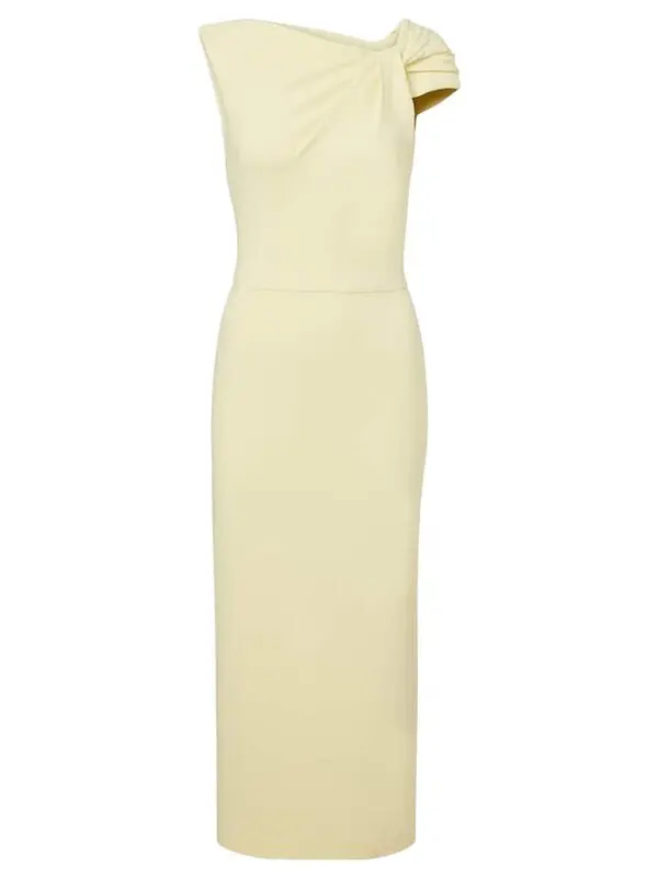 Givenchy Draped Cocktail Dress - Yellow