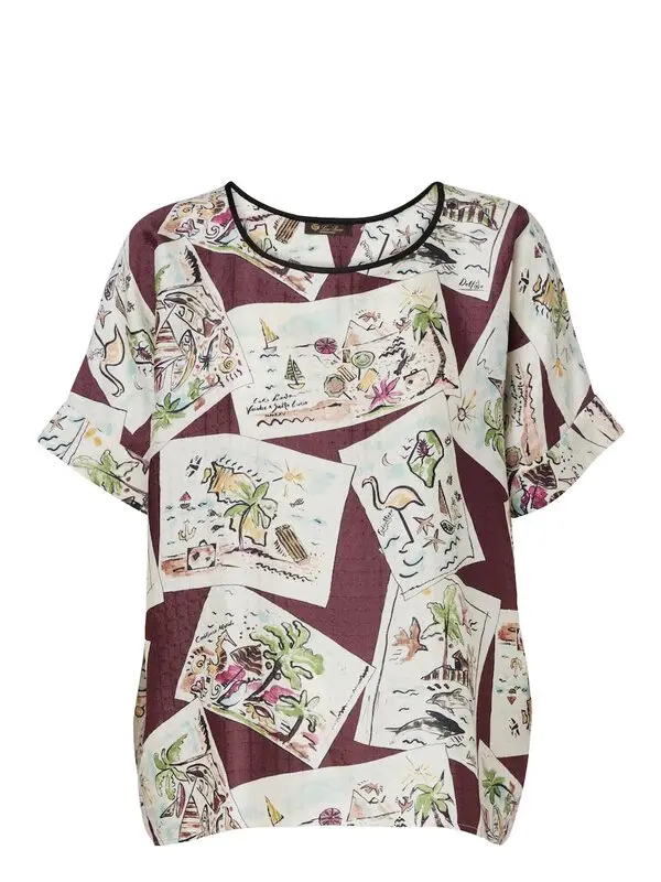 Loro Piana Rosemary Printed Silk Top - Multicoloured