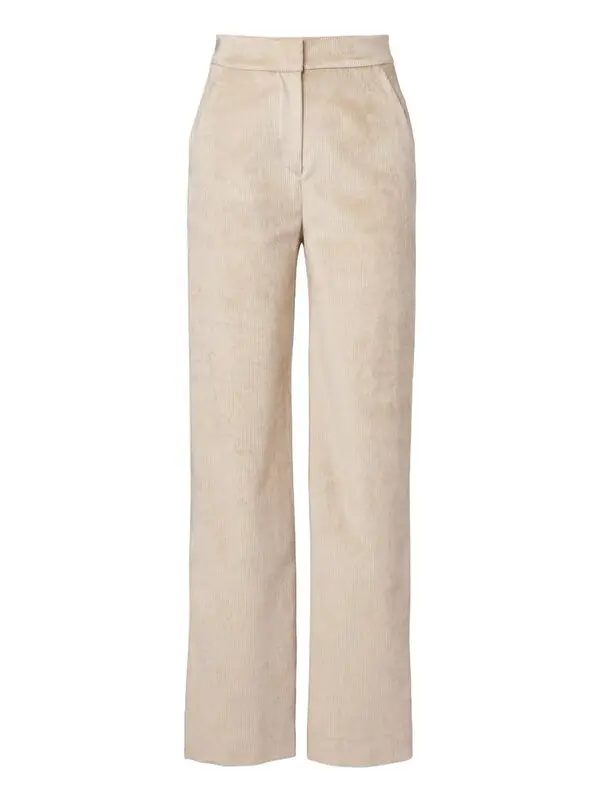 Veronica Beard Grigore Corduroy Wide-leg Pants - Beige