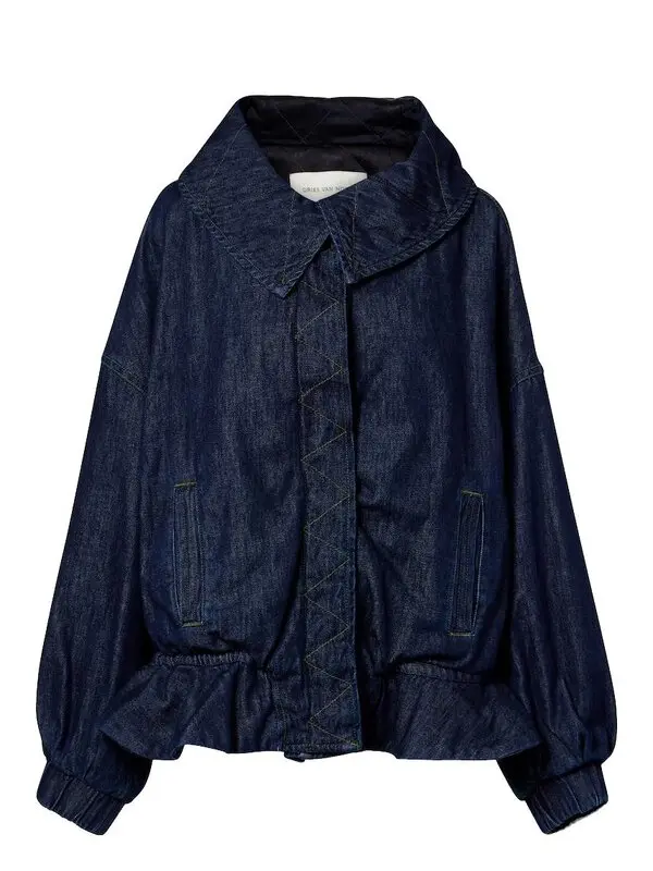 Dries Van Noten Hooded Denim Jacket - Blue