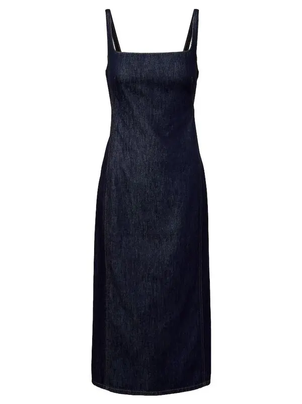 Dries Van Noten Denim Midi Dress - Blue