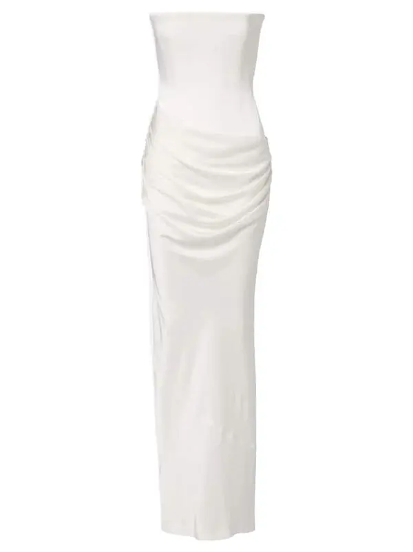 Alex Perry Bridal Draped Corset Gown - White