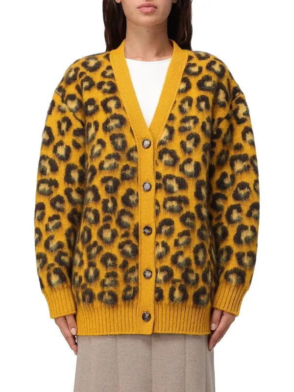 Bottega Veneta Leopard Print Knit Sweater - Brown
