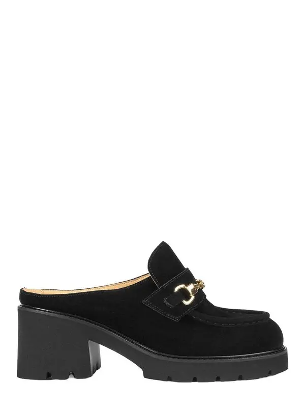 DOUCAL'S Platform Mules - Black
