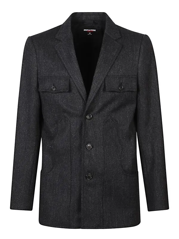DSQUARED X MAGLIANO Buttoned Blazer - Black