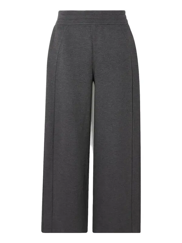 Lululemon Waffle-knit Wide-leg Track Pants - Gray