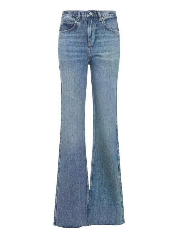 THE FRANKIE SHOP Cotton Flared Jeans - Blue