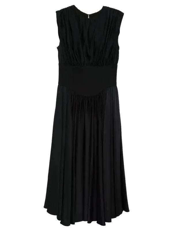 Amsale Back-crepe Corset Dress - Black