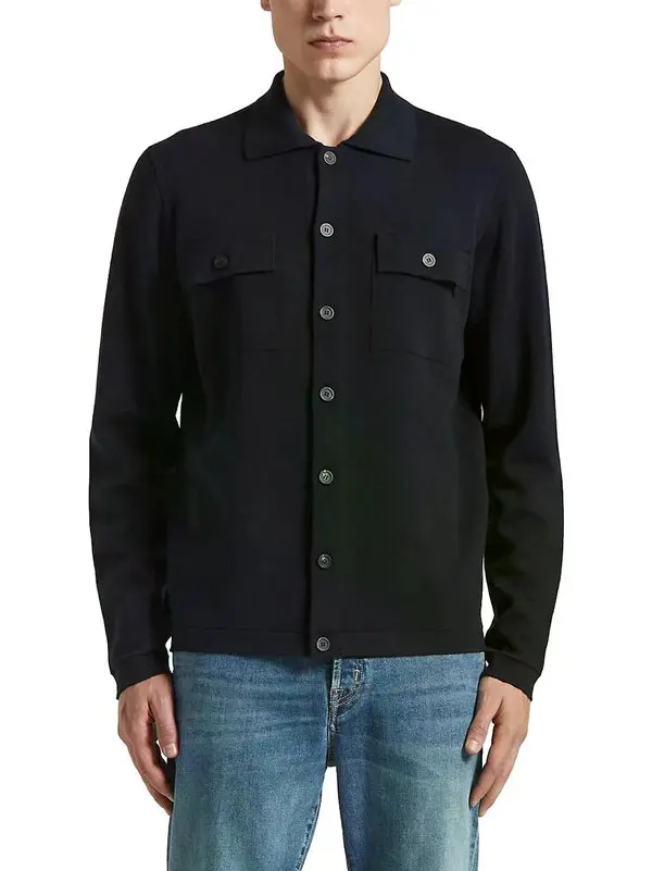 Peserico Polo-collar Cardigan - Black
