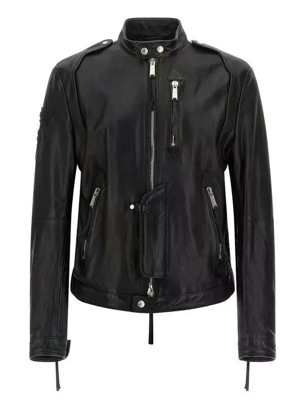 Dsquared2 X Ducati Leather Jacket - Black