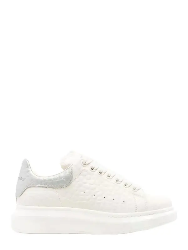 Alexander McQueen Textured Heel-tab Ballet Flats - White