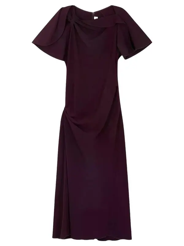 Victoria Beckham Cap-sleeve Maxi Dress - Purple