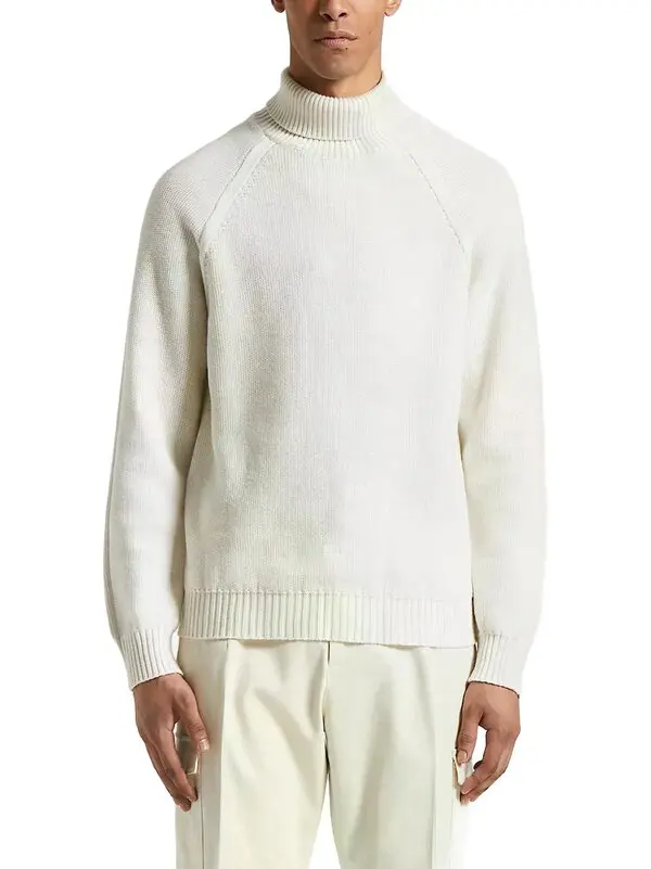 Peserico Raglan-sleeve Roll-neck Sweater - White