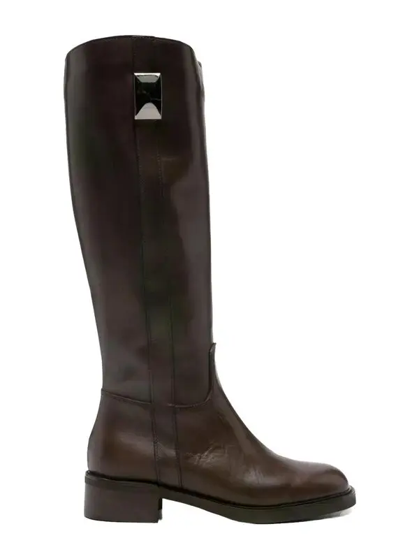 PROGETTO Leather Boots - Brown
