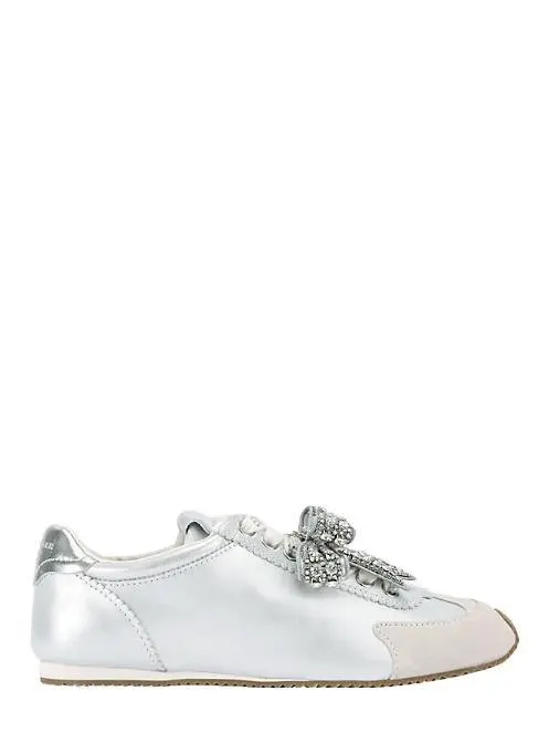 Kurt Geiger Islington Bow Leather Trainers - White