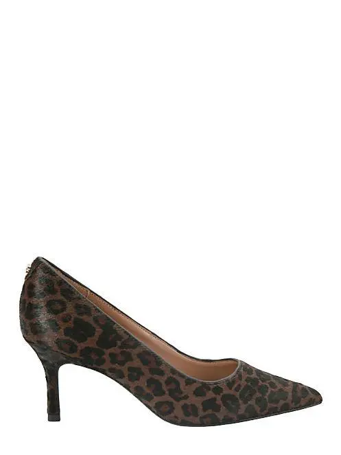 Carvela Pompeii Leopard Heeled Leather Courts - Blk/brown