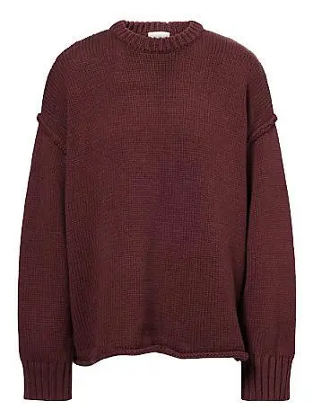 Dissh Longline Cotton And Wool Jumper - Walnut