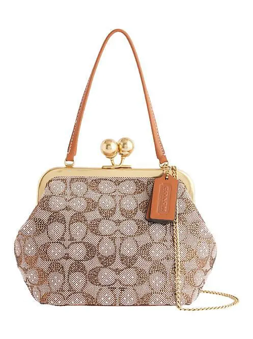 COACH® Crystal Kisslock Top-handle Bag - B4/burnished Amber