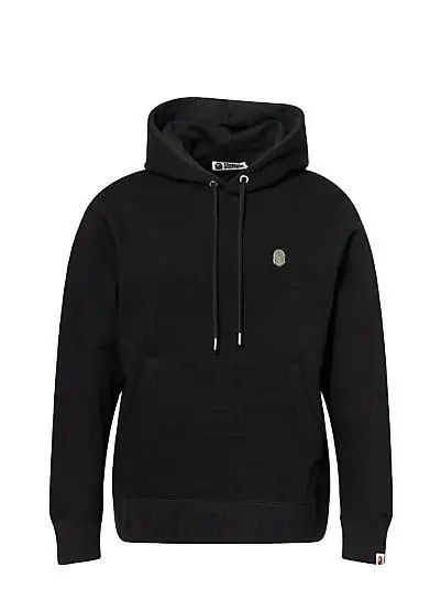 A BATHING APE Logo-patch Cotton Hoody - Black