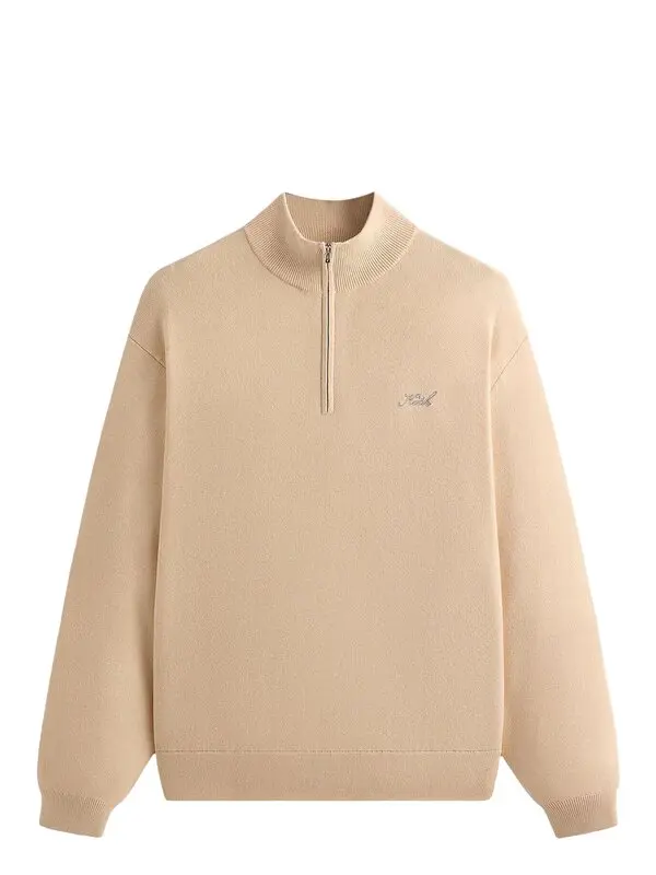 Kith Harmon Quarter Zip Mock Neck - White