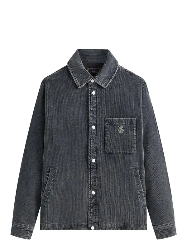 Kith Washed Corduroy Brixton Puffed Shirt Jacket - Black