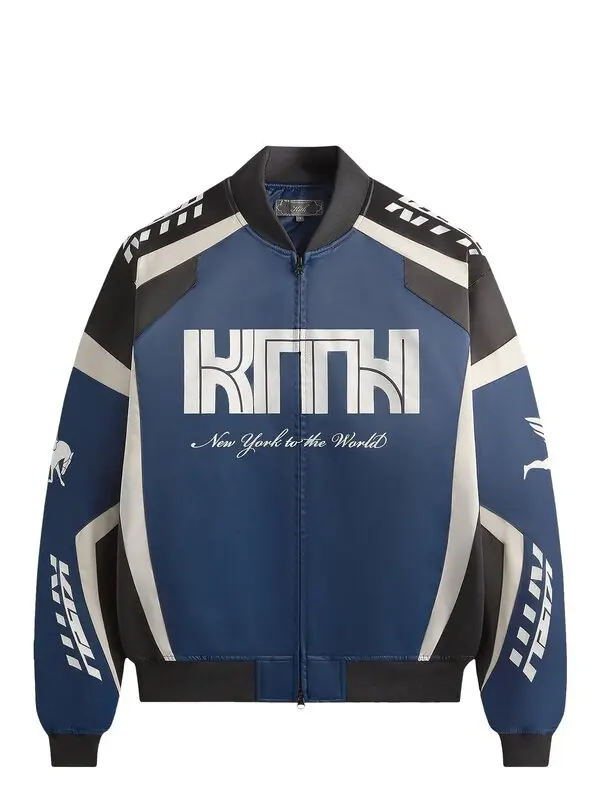 Kith Racing Nylon Bomber Jacket - Blue