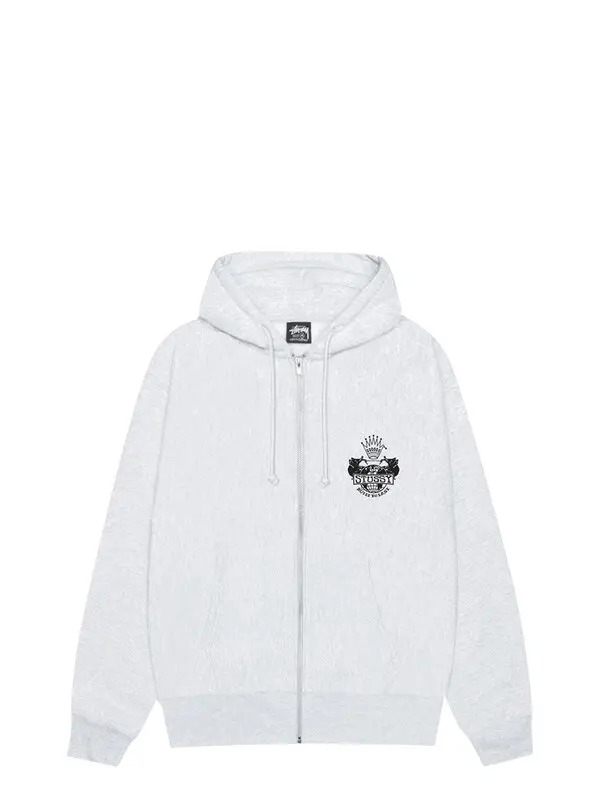 StÜssy Built To Last Zip Hoodie - Grey