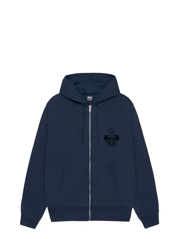 StÜssy Built To Last Zip Hoodie - Blue