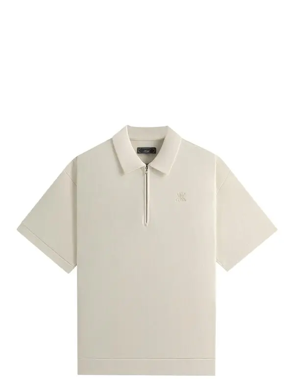 Kith Zip-front Performance Knit Ethan Polo - Cream