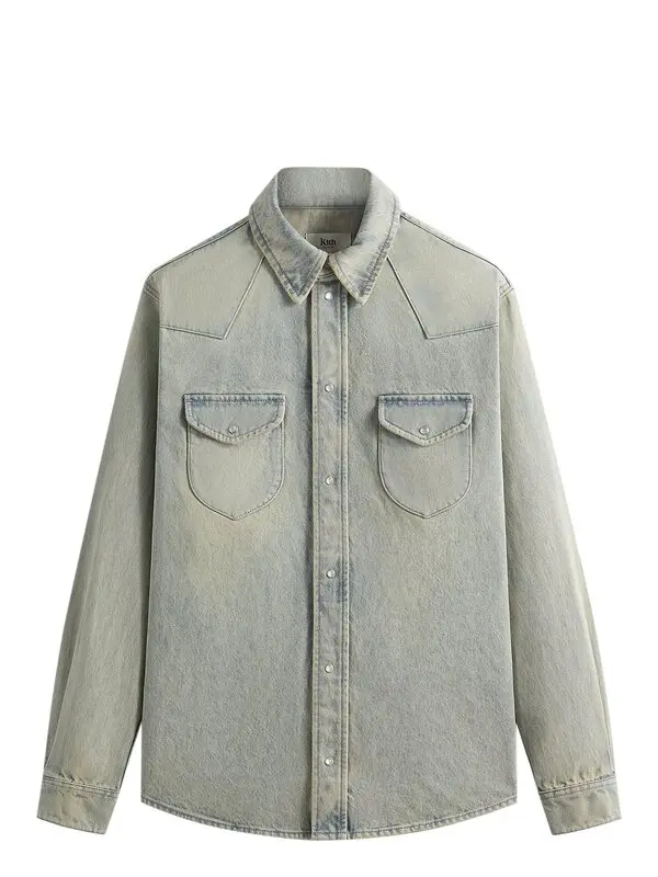Kith Webster Denim Shirt Keaton Wash - Blue