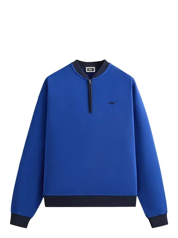 Kith Quarter Zip Terry Nelson Crewneck - Blue