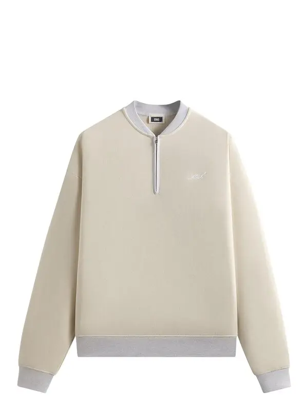 Kith Quarter Zip Terry Nelson Crewneck - Cream