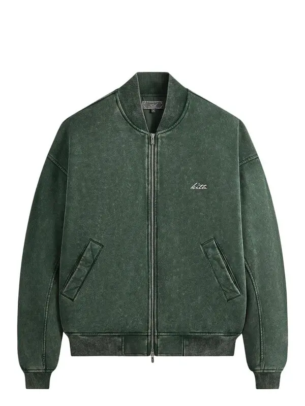 Kith Antique Wash Avery Bomber Jacket - Green