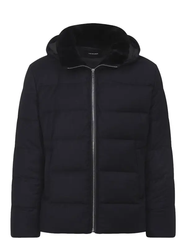 YVES SALOMON Down Jacket - Blue